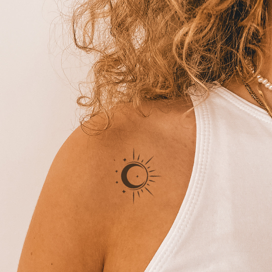 Maan/Zon/Ster | 2 Weken Tijdelijke Tatoeage | Inkster