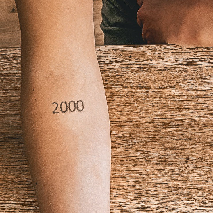 Jaartal 2000 | 2 Weken Tijdelijke Tatoeage | Inkster
