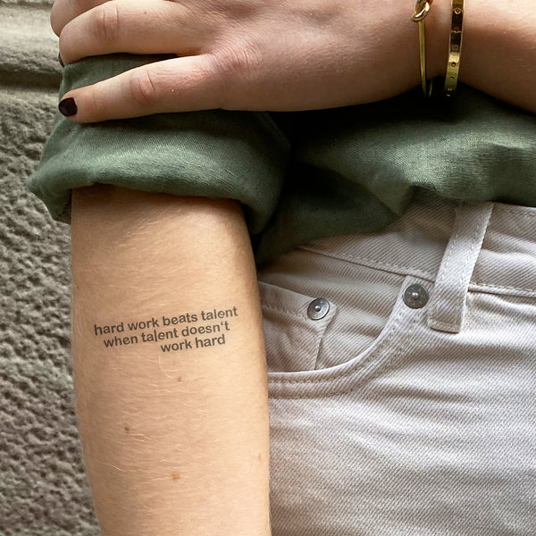 Hard Work Tattoos