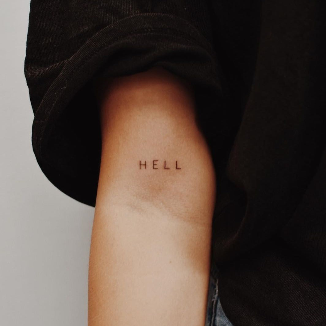Hell - Nieuwe Technologie | Tijdelijke Tatoeage | Inkster